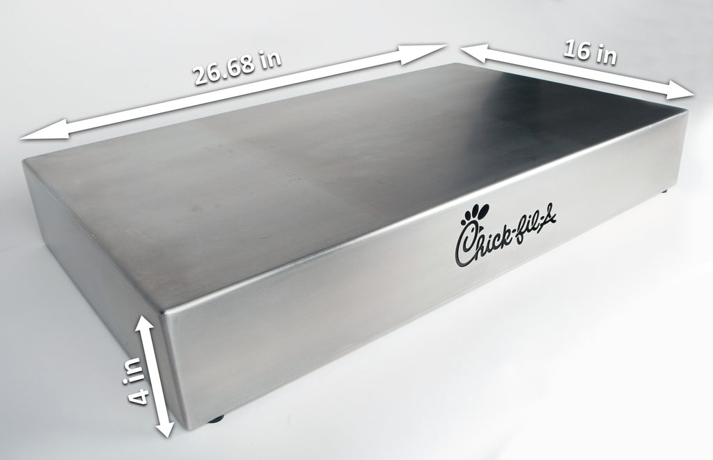 Quad Tea Stand Raises urns 4 inches to make refilling easier